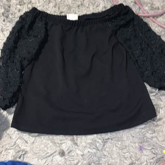 Carol Rose | Tops | Adorable Black Partly See Through Top | Poshmark